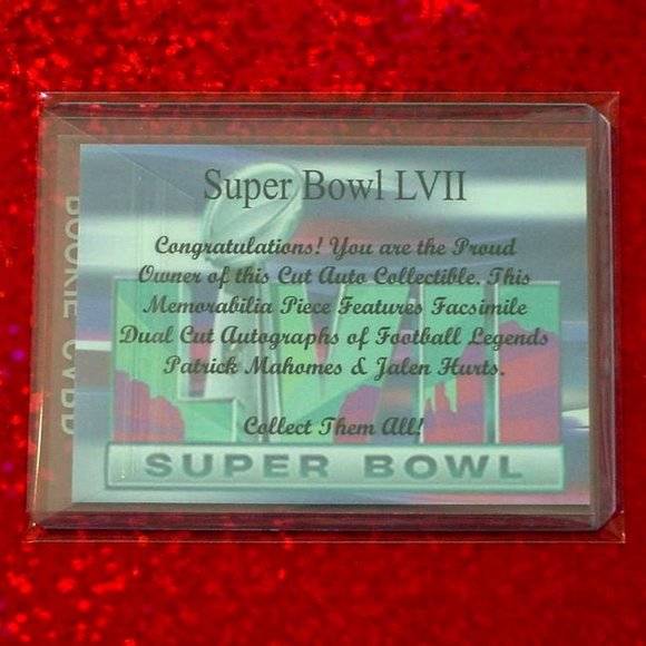 NFL | Other | Patrick Mahomes Jalen Hurts Super Bowl Facsimilie ...